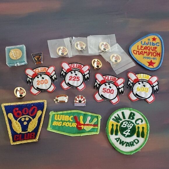 Vintage | Other | Mixed Lotof 8 Vtg Bowlingawardspinspatches | Poshmark